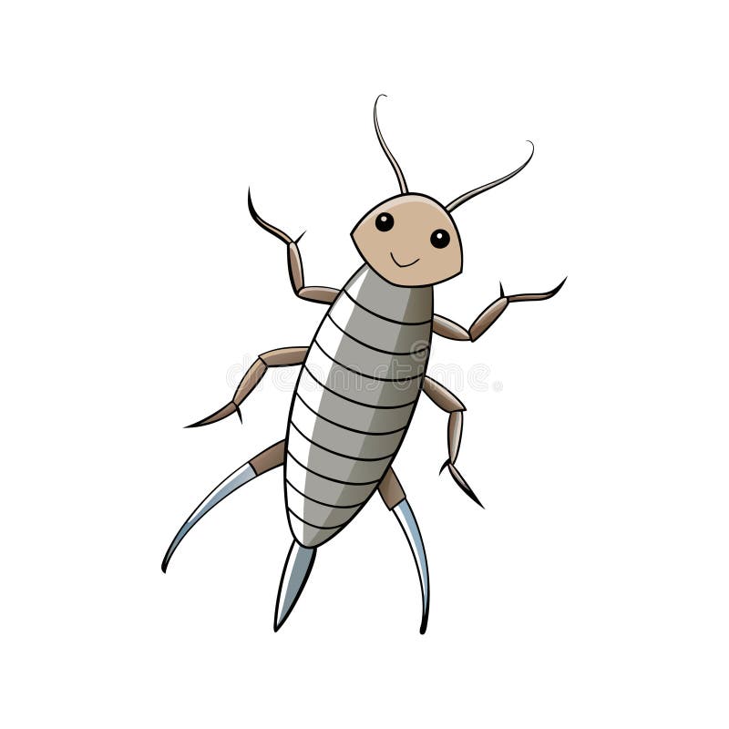 Colorful Realistic Illustration of Silverfish Stock Illustration ...