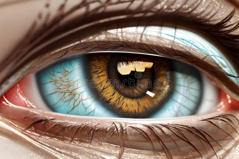 Colorful Realistic Image of the Close Up of the Human Eyes. Stock ...
