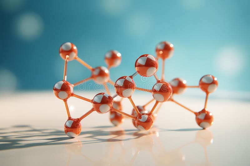 Colorful Realistic Model of Molecule. Scientific Image of Cell ...