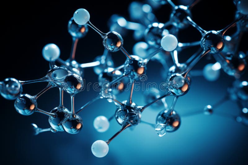 Colorful Realistic Model of Molecule. Scientific Image of Cell ...