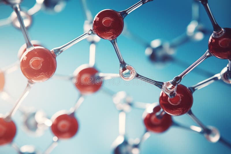 Colorful Realistic Model of Molecule. Scientific Image of Cell ...