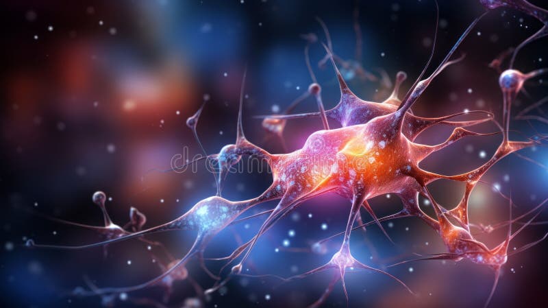 Colorful Realistic Model of Molecule. Scientific Image of Cell ...