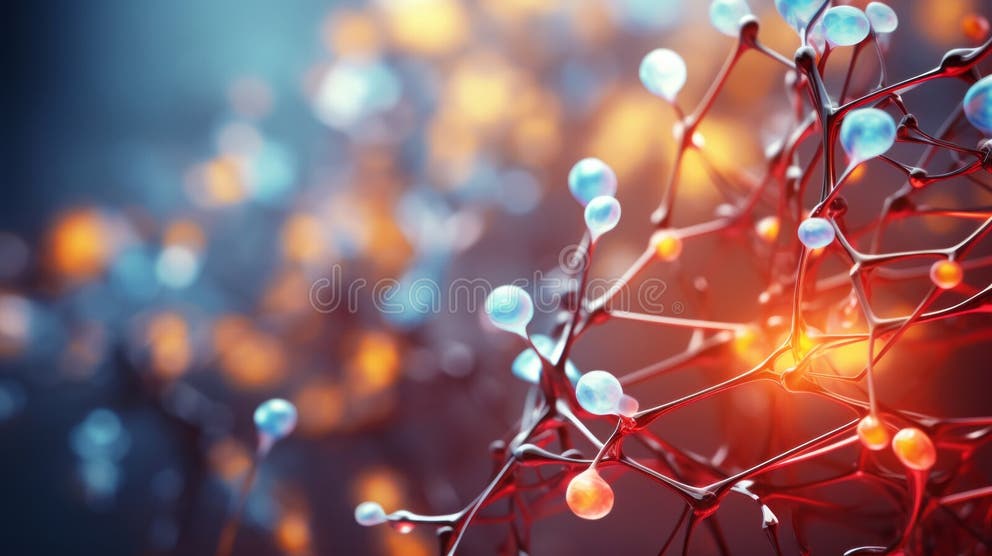 Colorful Realistic Model of Molecule. Scientific Image of Cell ...