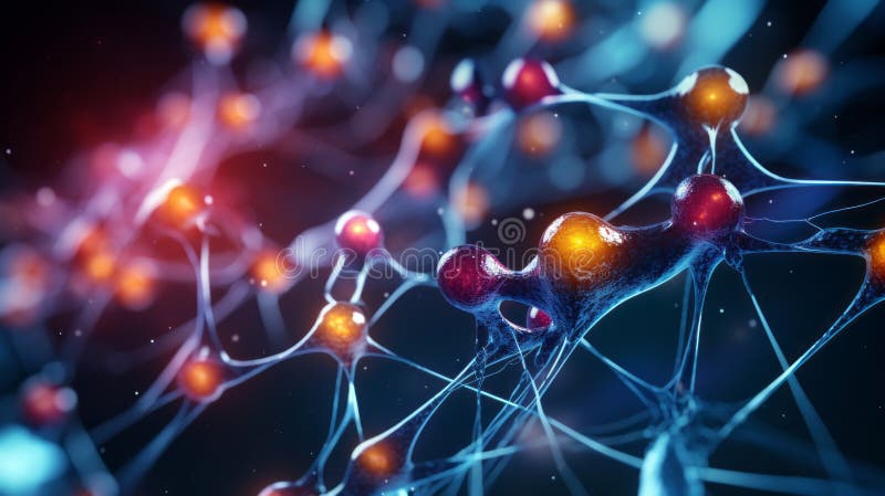 Colorful Realistic Model of Molecule. Scientific Image of Cell ...