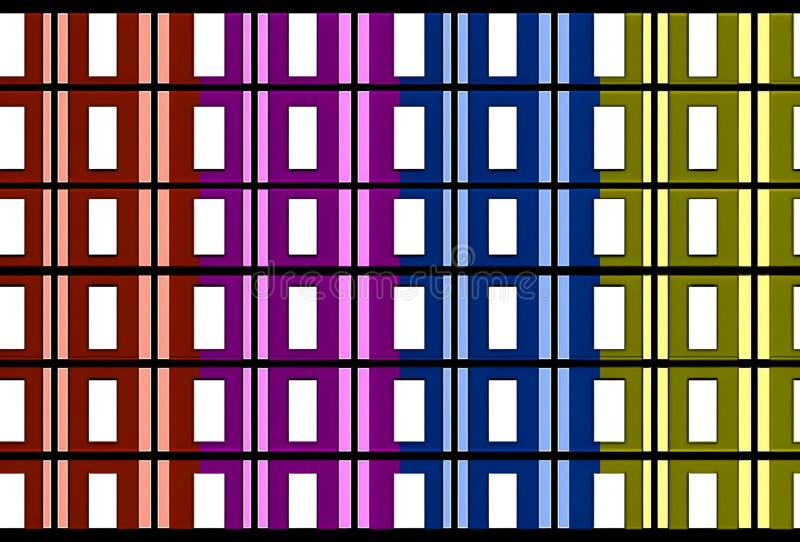 Colorful Rectangle Box Design with White Color Stock Illustration ...