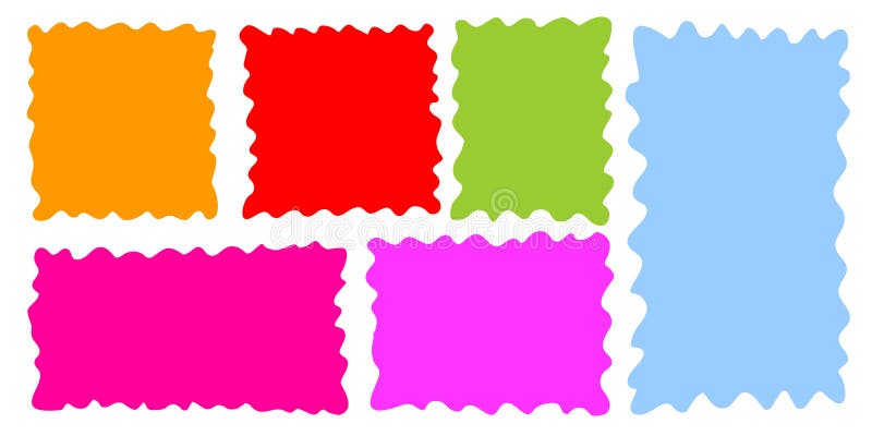 Colorful Rectangle Doodle Shape Collection. Hand Drawn Quote Frame Set ...