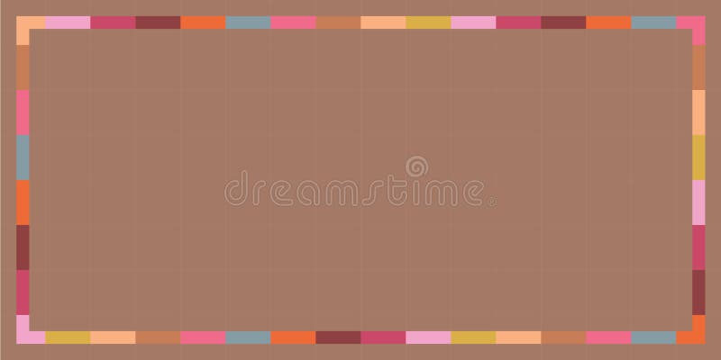 Colorful Rectangle Frame Template on Mocha Mousse Background Stock ...