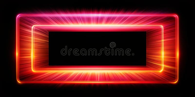 Colorful Rectangle Light Red Motion Blaze Abstract Effect in Black ...