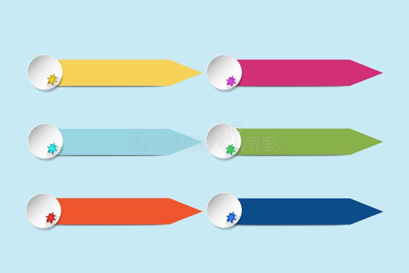 Colorful Rectangle Pointed Labels Vectors Stock Vector - Illustration ...