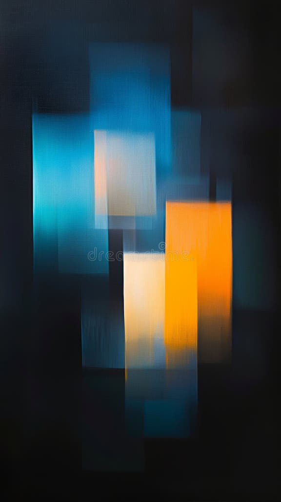 Colorful Rectangles Overlapping on a Dark Background, Creating a ...