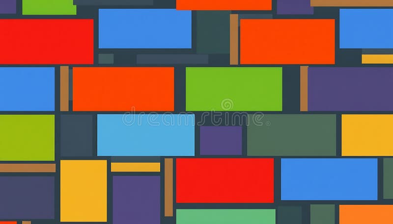 Colorful Rectangles Pattern, Geometric Design, Modern Background, Stock ...
