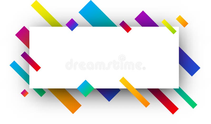 Colorful Rectangular Abstract Background on White. Stock Vector ...