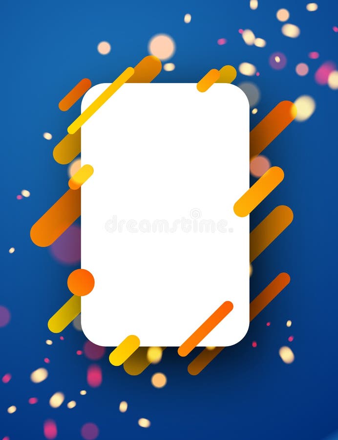 Colorful Rectangular Background on Blue. Stock Vector - Illustration of ...