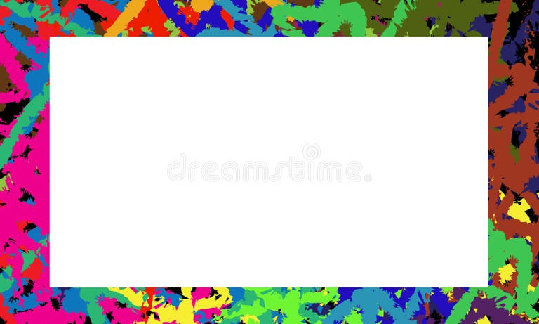 Colorful Rectangular Frame in White Rectangular Background, Abstract ...
