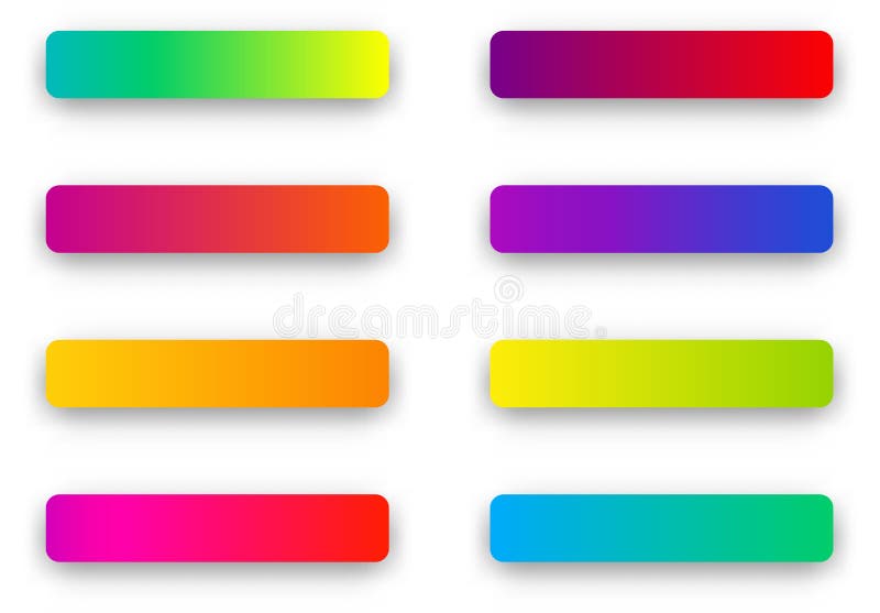 Vector Rectangular Buttons on White. Stock Vector - Illustration of ... Vector Rectangular Buttons on White. Stock Vector - Illustration of ...