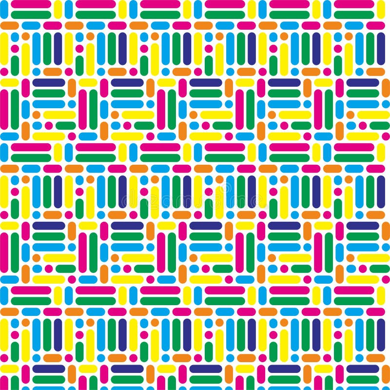 The Colorful Rectangular Pattern Wallpaper Stock Illustration ...