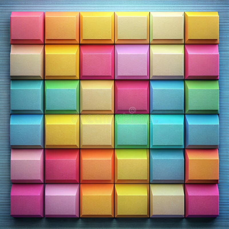 Colorful Rectangular Shapes on a Blue Background Stock Vector ...