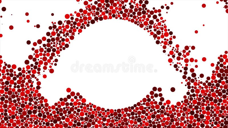 The Red and White Round Balls Flew Around the Area. Seamless Looping ...