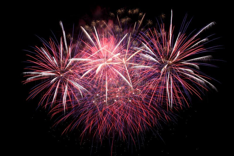 Colorful red fireworks stock photo. Image of abstract - 26891674