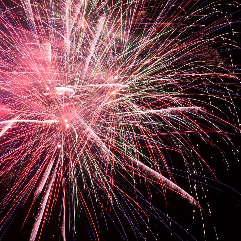 Colorful red fireworks stock photo. Image of beautiful - 27992984