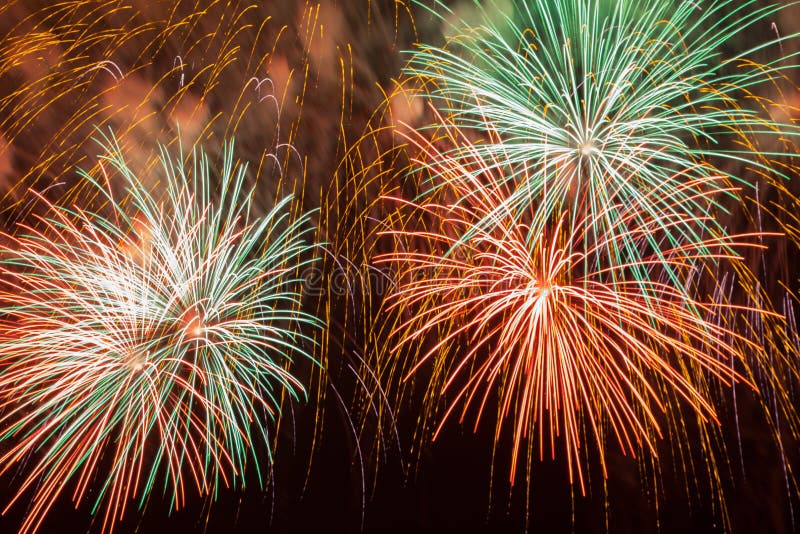 Colorful red fireworks stock photo. Image of festival - 89852838