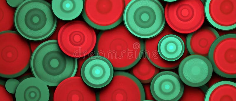 Colorful Red and Green Concentric Circles Pattern for Vibrant ...