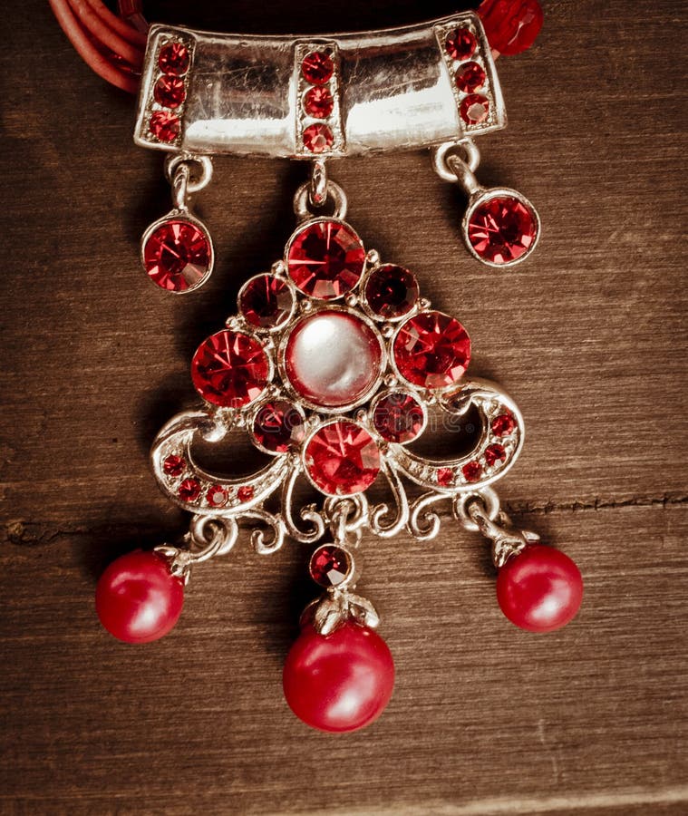 Colorful red pendant stock image. Image of close, jewelry - 40377137