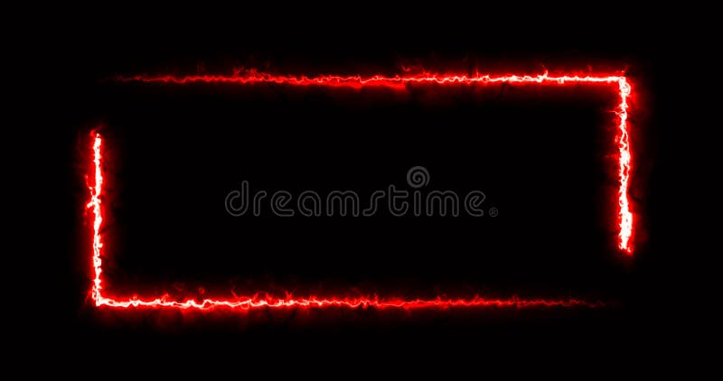 Colorful of Red Rectangle Light Abstract Effect in Black Background ...