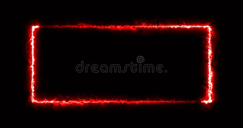 Colorful of Red Rectangle Light Abstract Effect in Black Background ...