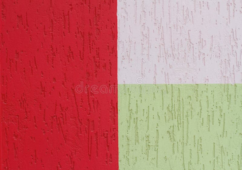 Colorful Red, White and Green Painted Decorative Wall Stock Photo ...