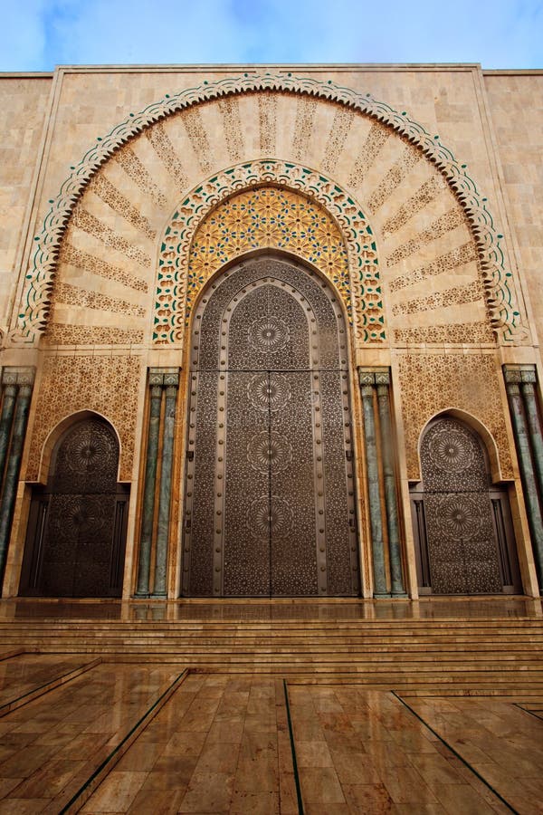 Colorful Red Wooden Riad Door Stock Photo - Image of construction ...