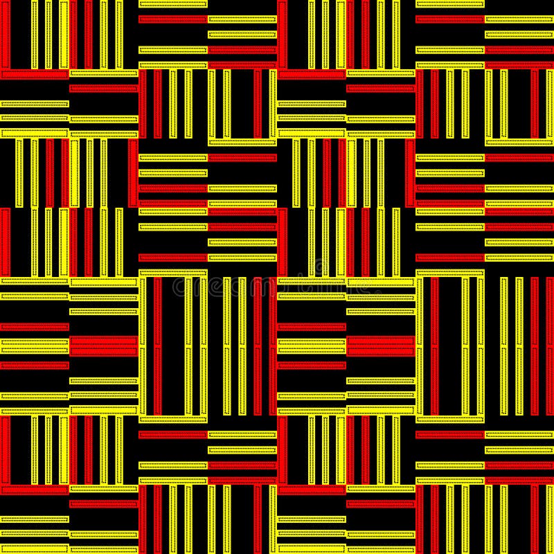 Red, Yellow and Black Repeating Pattern of Stripes in Modern Style ...