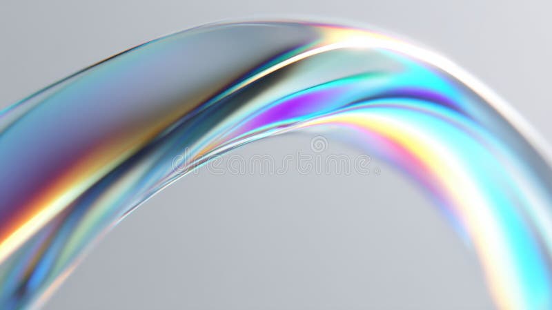 Colorful Reflection on Curved Glass Creates Stunning Visual Effect in ...