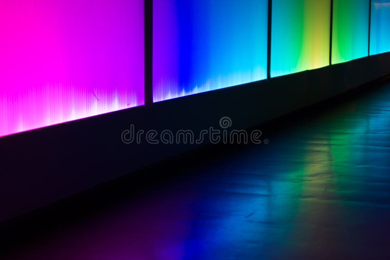 Colorful Reflection Lighting Wall Abstract Background Stock Photo ...