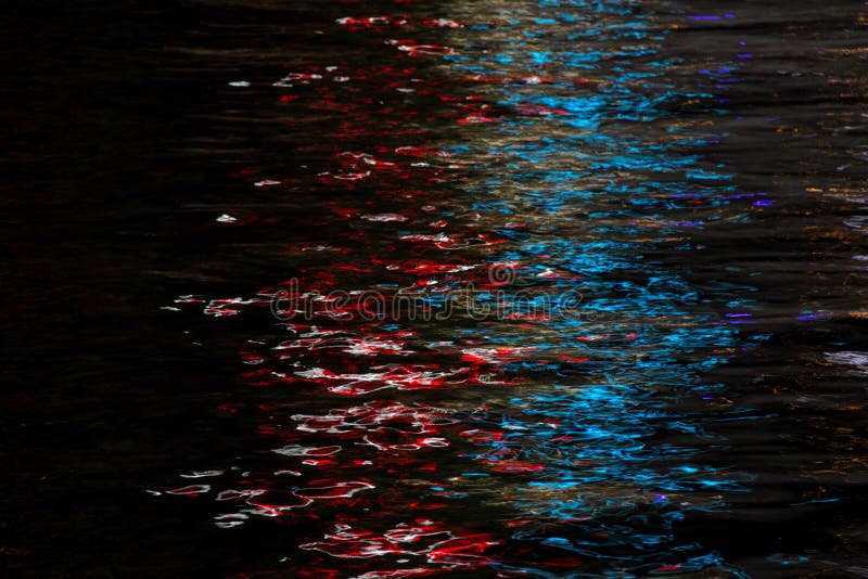 Colorful Reflections of Light in Water Stock Photo - Image of ...