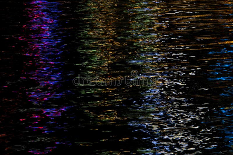 Colorful Reflections of Light in Water Stock Image - Image of colours ...