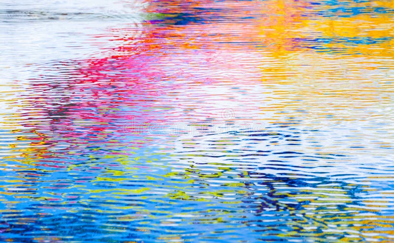 Colorful Reflections on Sea Water - Beautiful Water Background ...