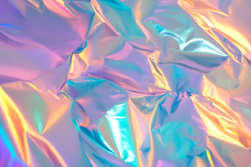 Colorful Reflective Foil with an Iridescent Sheen Creating a Vibrant ...