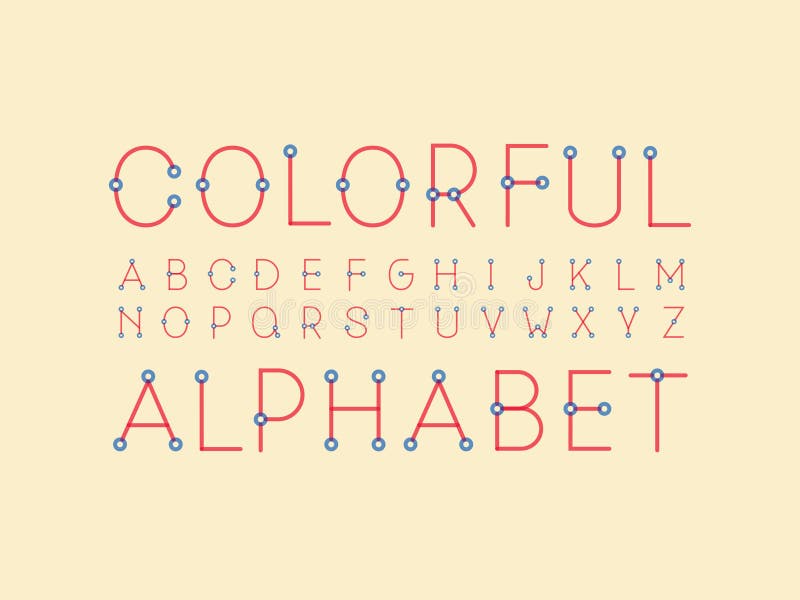 Colorful Regular Font. Vector Alphabet Stock Vector - Illustration of ...