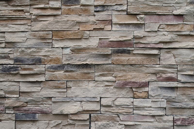 Colorful Relief Tiles Imitating Stone on Wall Close Stock Image - Image ...