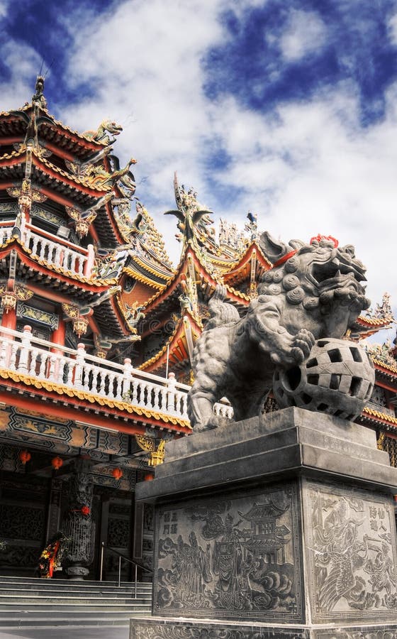 Colorful Religious Building in Chinese Style Stock Image - Image of ...