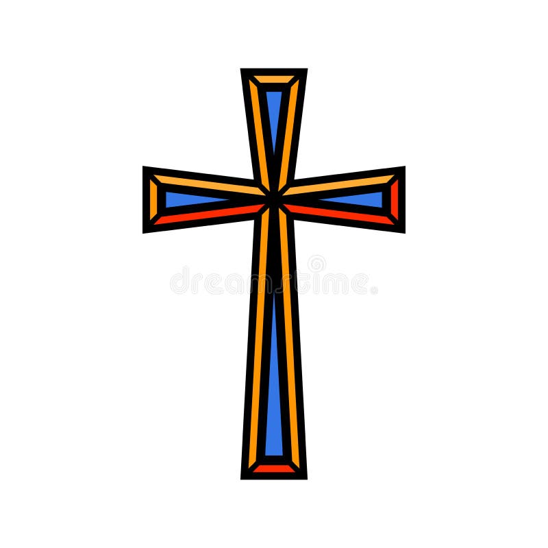 Religious Christian Crosses Crucifix Set Design. Vector Illustration ...