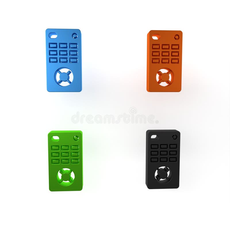 Colorful Remote Control Icon Isolated on White Background. Minimalism ...