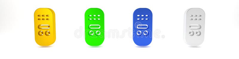 Colorful Remote Control Icon Isolated on White Background. Minimalism ...