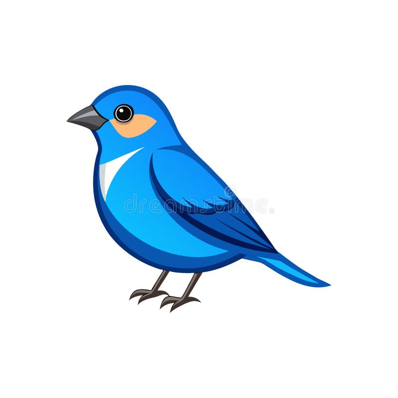 Colorful Representation of Blue Bunting Stock Illustration ...