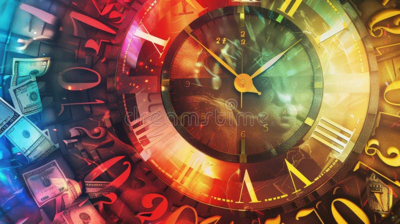 A Colorful Representation of the Concept of Time is Money Stock ...