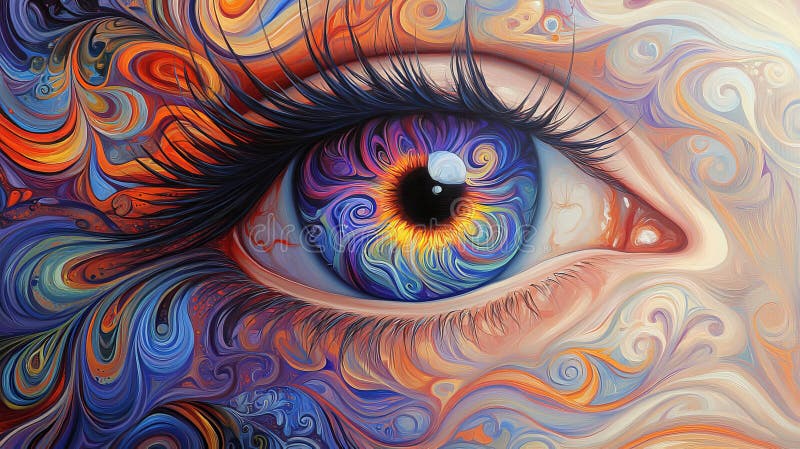 A Colorful Representation of an Eye Captures the Essence of Lively ...