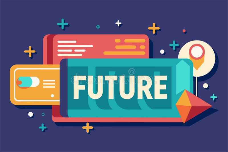 A Colorful Representation of the Future Showcases Bold Text and Dynamic ...