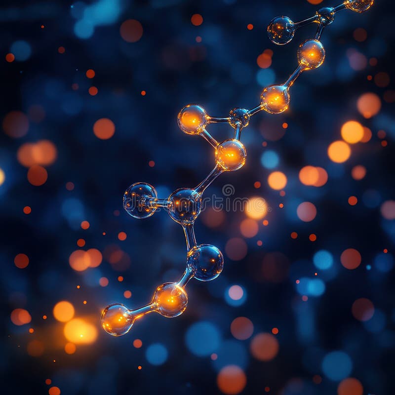 Colorful Representation of Molecular Structure with Glowing Particles ...