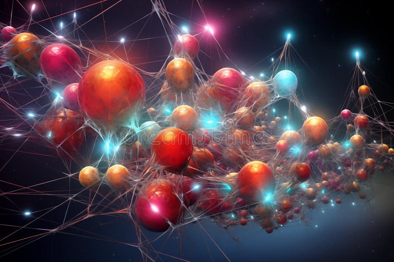 Electron Cloud, Cellular Network, Neural Network Concept Stock ...
